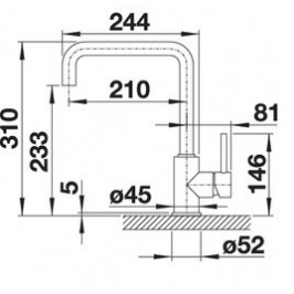 Plautuvės maišytuvas BLANCO MILI aliuminio metalinė - Vedela.lt