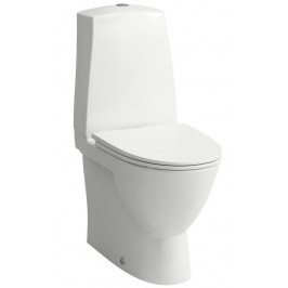 Kombinuotas unitazas PRO NORDIC Rimless su LCC danga horizontalus nuotakas baltas - Vedela.lt